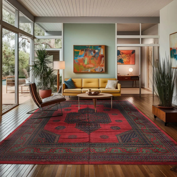 10x14 Red Hand Knotted Persian Area Rug | Oriental Rug of Houston ...