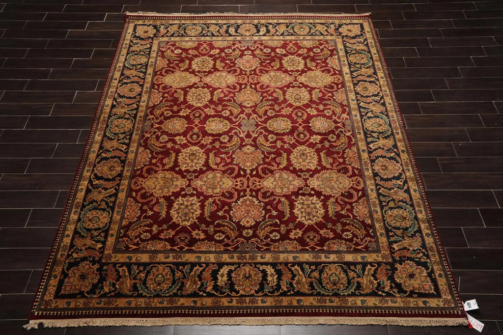 8x10 Burgundy Hand Knotted Persian Area Rug | Oriental Rug of Houston ...