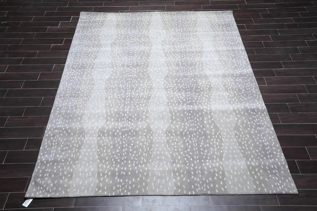 Multi Size Gray Hand Tufted 100% Wool Animal Print Antelope Area Rug ...