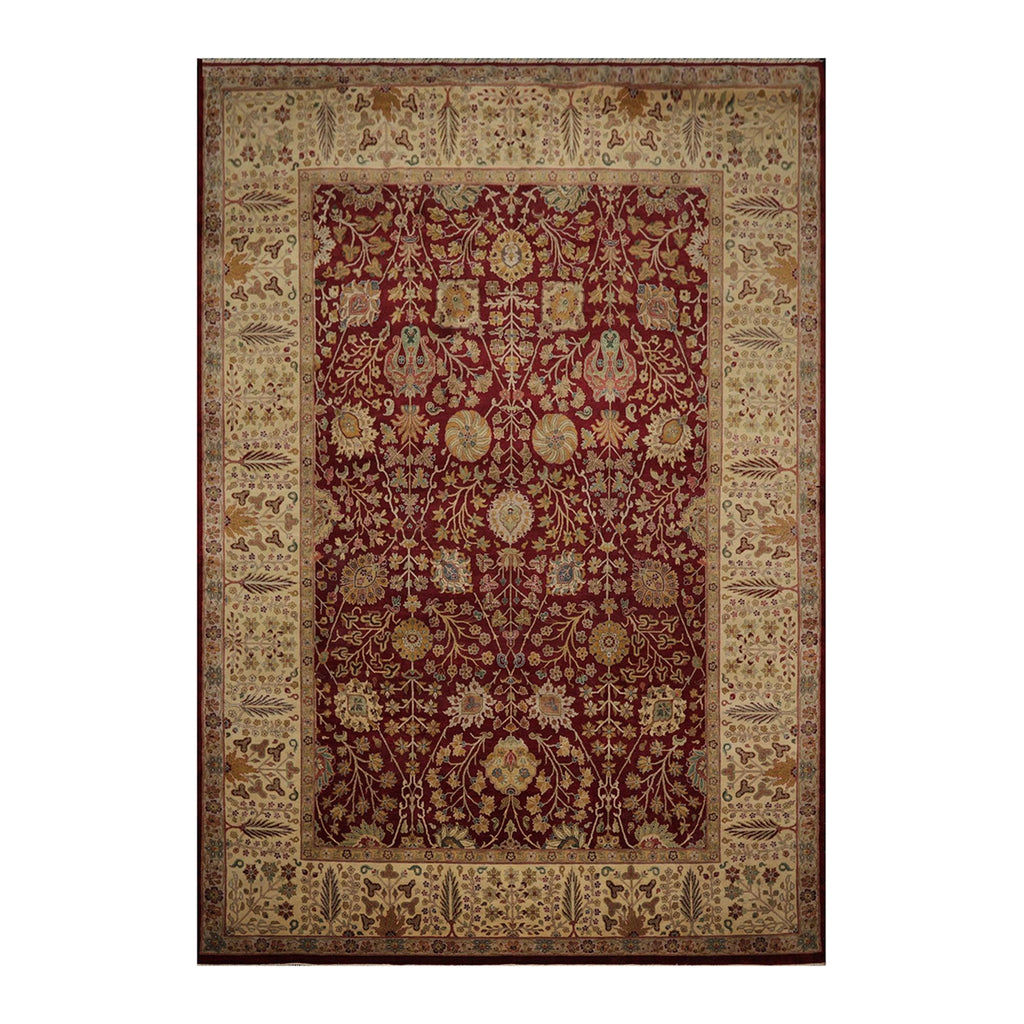 10'2" x 14'7" Hand Knotted 100% Wool Traditional Oriental Area Rug ...