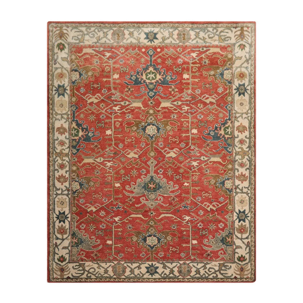 8x10 Muted Coral Hand Tufted Persian Area Rug | Oriental Rug of Houston ...