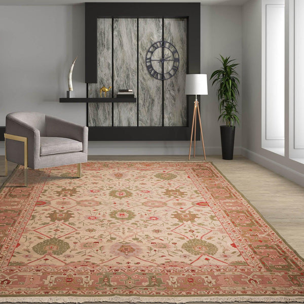 10x14 Beige Hand Knotted Persian Area Rug | Oriental Rug of Houston ...